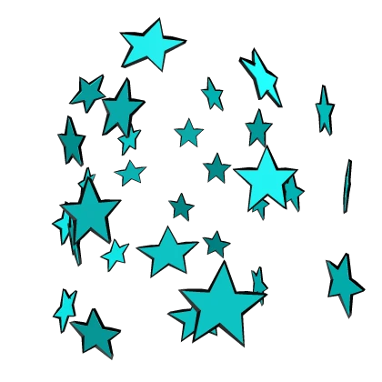 Cyan Star Explosion with Outline | Roblox Item - Rolimon's