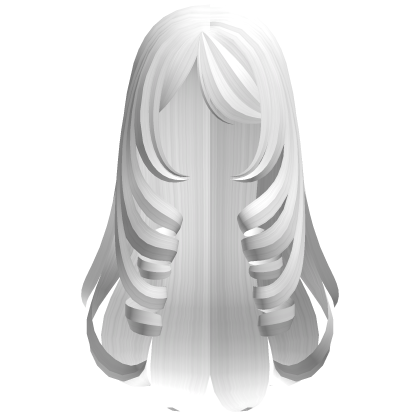 Rambut Putri Nyaman yang Elegan dengan Keriting (Putih) - Roblox