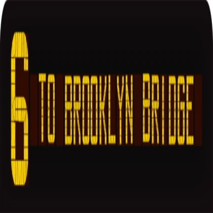 R142A 6 Train LED sign(To Brooklyn Bridge)