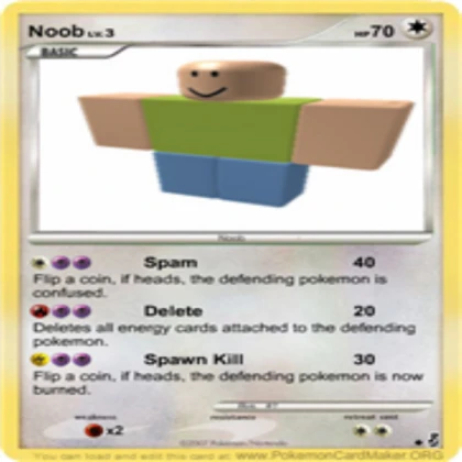 Noob Pokemon Card