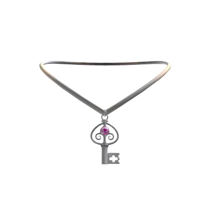 Cute Charmmy Kitty Key Necklace Pink Shiny Gem | Roblox Item - Rolimon's