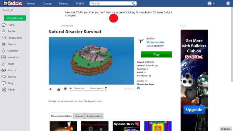 Indo para 2014 - Roblox