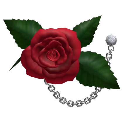 Vintage Red Rose Silver Chain Brooch Lapel Pin 3.0 | Roblox Item ...