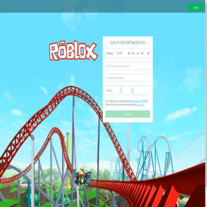 2016 Roblox Sign In Screen