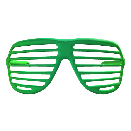 Retro Shutter Shades (Green) | Roblox Item - Rolimon's