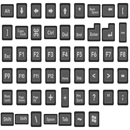 Keyboard Special Keys Sheet