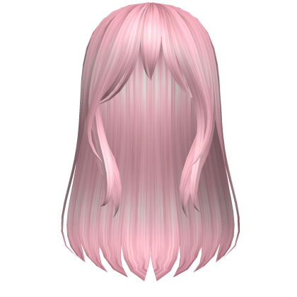 Rambut Anime Merah Muda Panjang - Roblox