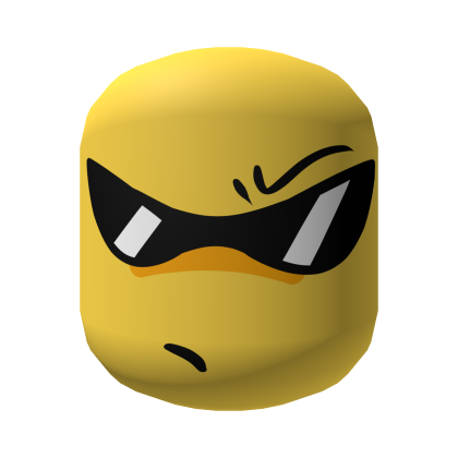 Angry Sunglasses Cool Badass Noob Face [Yellow] - Roblox