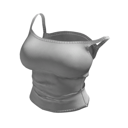 ʚ♡ɞ Y2K Pure White Ribbed Tank Top - Roblox