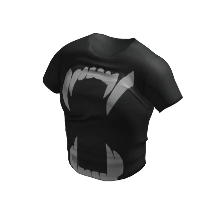 🧛 Black Vamp Cropped Tee | Roblox Item - Rolimon's