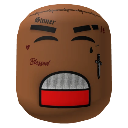 Gangster / Rapper Drip Head Grillz Tattoos | Roblox Item - Rolimon's