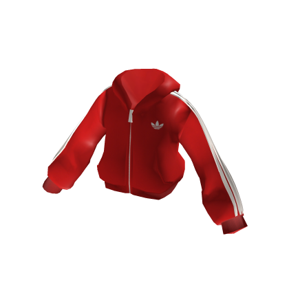 Adidas Putih di Atas Tracksuit Potong Merah - Roblox