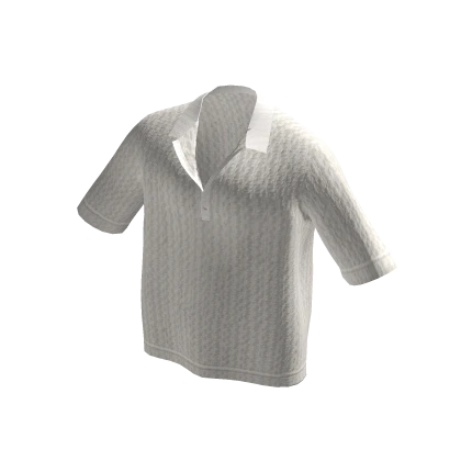 Textured Knit Polo White | Roblox Item - Rolimon's