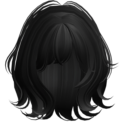 Rambut Pusing Anime Pendek Berantakan (Hitam) - Roblox
