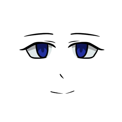 chill girl face (deep blue)