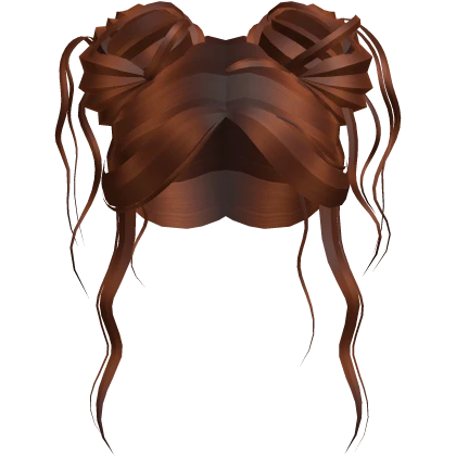Cute Messy High Buns Chestnut Brown | Roblox Item - Rolimon's