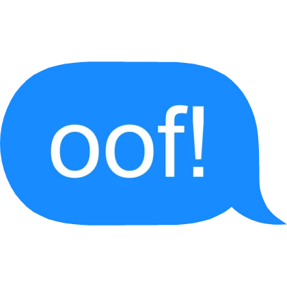 oof classic Roblox text message bubble | Roblox Item - Rolimon's