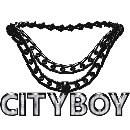 Black CITY BOY Diamond Chain Necklace | Roblox Item - Rolimon's