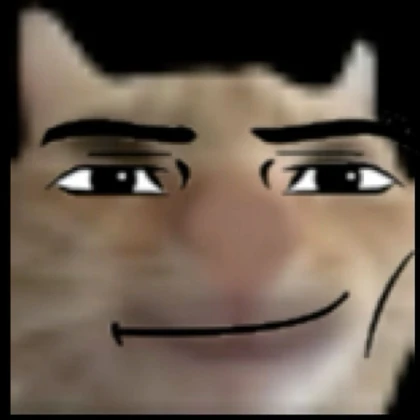 roblox face cat meme