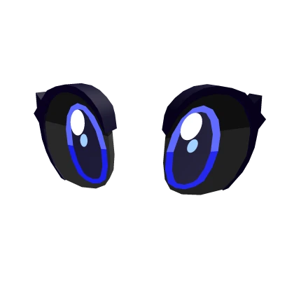 Inv Blue Big Chibi Kemono Eyes V2 (Add-on) | Roblox Item - Rolimon's