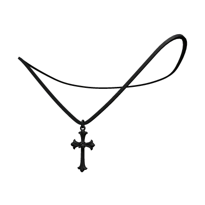 Black Chrome Cross Necklace | Roblox Item - Rolimon's