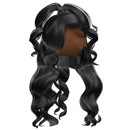 Wavy Silky Curly Sleek Ponytail (Black) | Roblox Item - Rolimon's