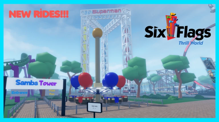 [NUEVAS CARRERAS] Parque Temático │ Six Flags Thrill World - Roblox