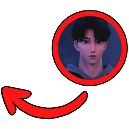 jinu k-pop demon hunters red pointing meme circle | Roblox Item - Rolimon's