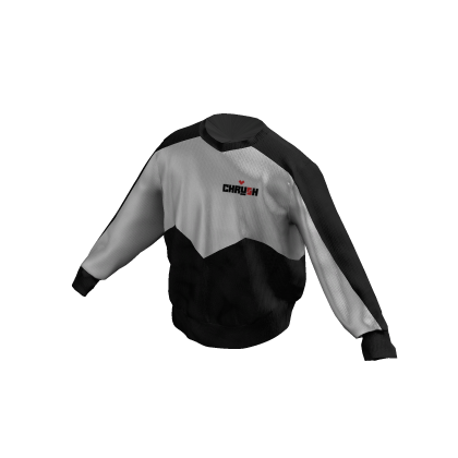 Kerah Crewneck CHRUSH dalam Hitam & Putih - Roblox