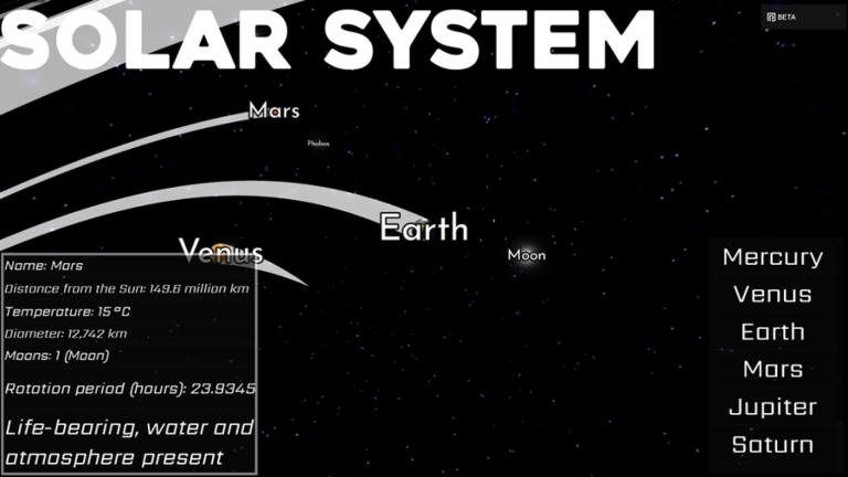 Sonnensystem-Simulation - Roblox