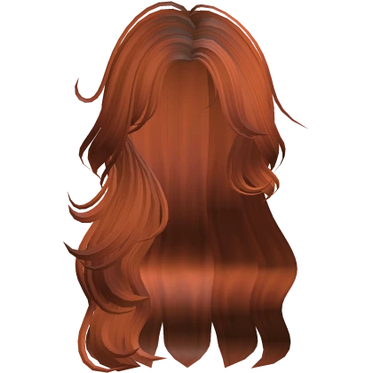 Messy Side-Parted Wavy Hair In Ginger | Roblox Item - Rolimon's
