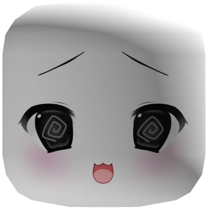 ୨୧ nervous cute moe anime chibi face mask - white | Roblox Item - Rolimon's
