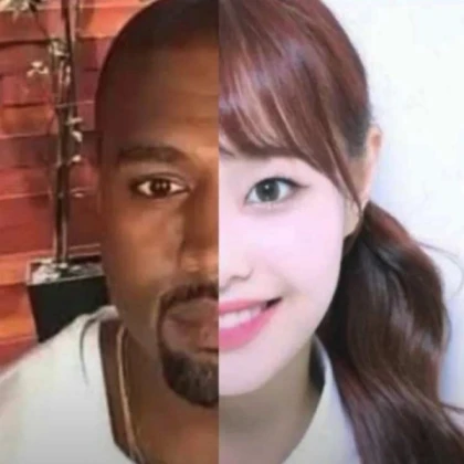 Kanye loona ch uu jiwoo split faces Kpop meme