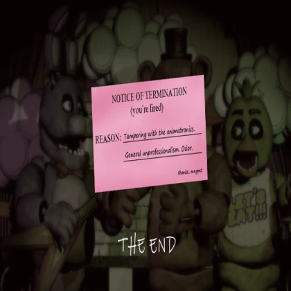 Pink Note of FNaF 1