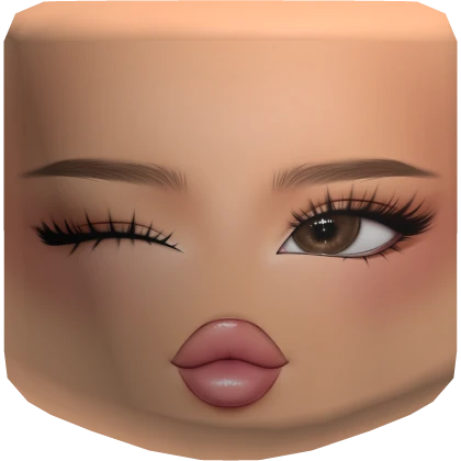 Preppy Girl Cold Blush Cute Face Makeup Mask Brown | Roblox Item ...