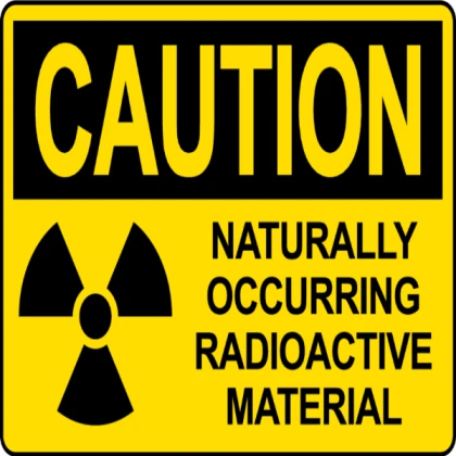 Boundary warning sign radioactive