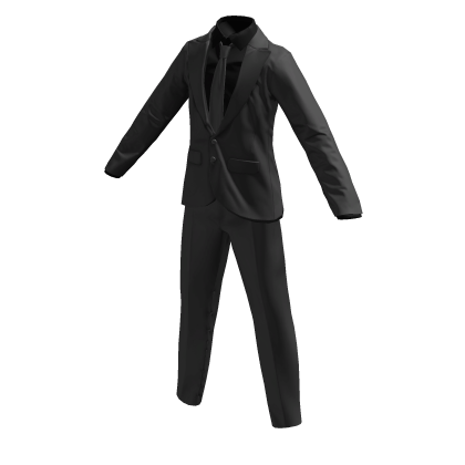 Traje gris y negro con corbata gris - Roblox