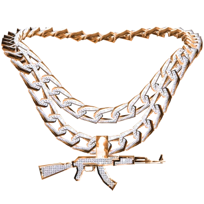 Iced Out AK47 Bronze Double Diamond Chain | Roblox Item - Rolimon's