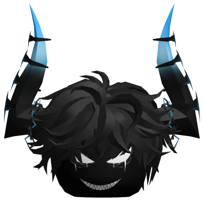 Frozen Demonic Horns Anime Hair | Roblox Item - Rolimon's