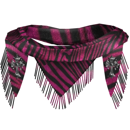 Emo Flare Scarf (Zebra Pink) | Roblox Item - Rolimon's