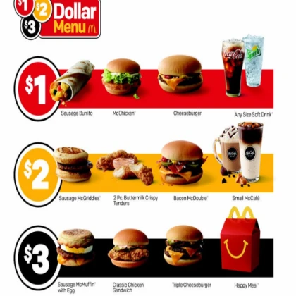Mc Donalds Menu