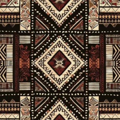 brown and beige african pattern