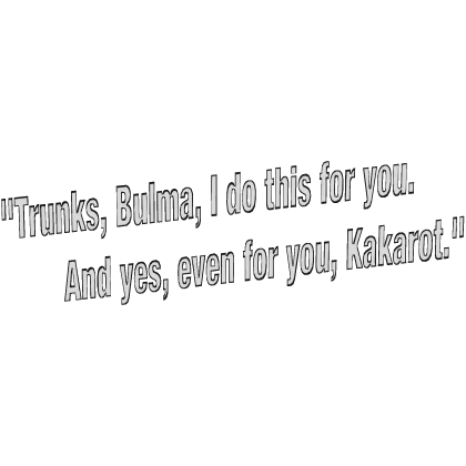 Majin Vegeta Dragon Ball Text | Roblox Item - Rolimon's