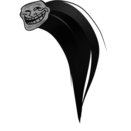 black troll face without background