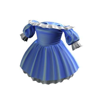 Encantador vestido corto con volantes - Azul - Roblox