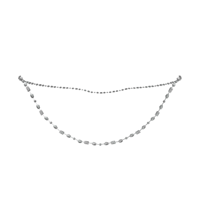 [1.0] Silver Mixed Cluster Linked Necklace | Roblox Item - Rolimon's