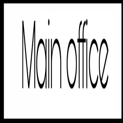 main office sign