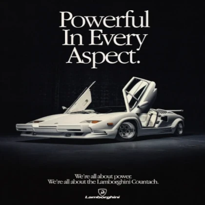Lamborghini Countach Poster.