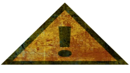 Rusty Warning Sign