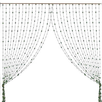 beaded open curtains